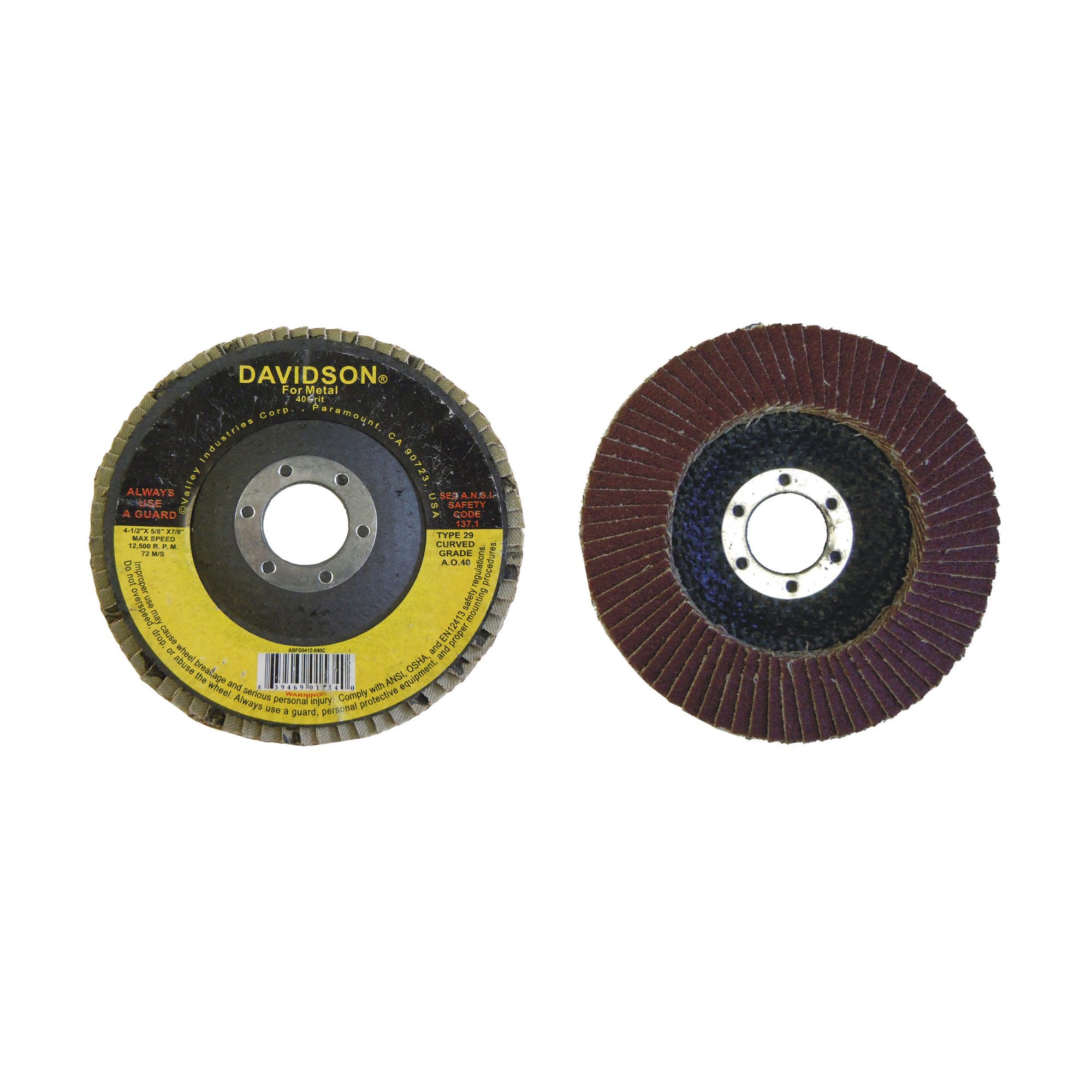 FLAP DISC TYPE-29 CURVED, 4.5", 40 GRIT, 7/8" ARBOR - Valley Industries ...