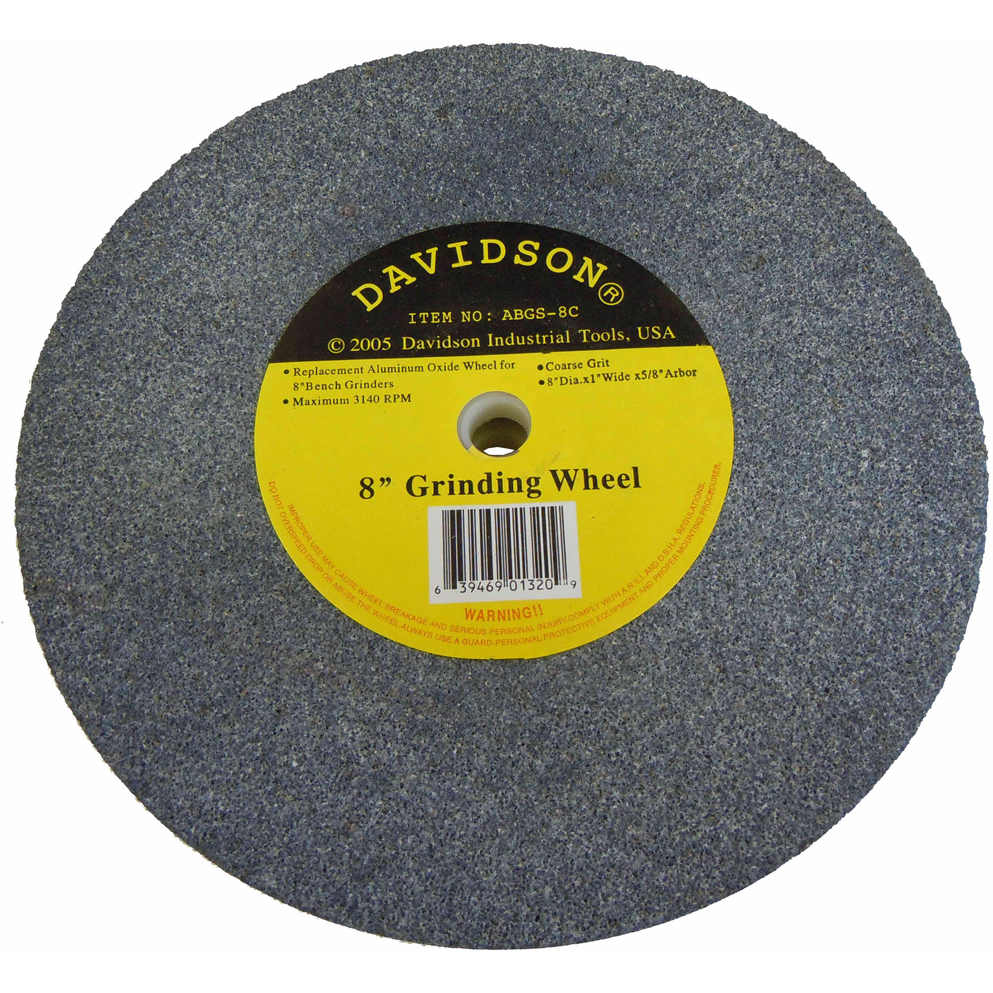 GRINDING STONE WHEEL, 8", 3/4" ARBOR, COARSE - Valley Industries ...