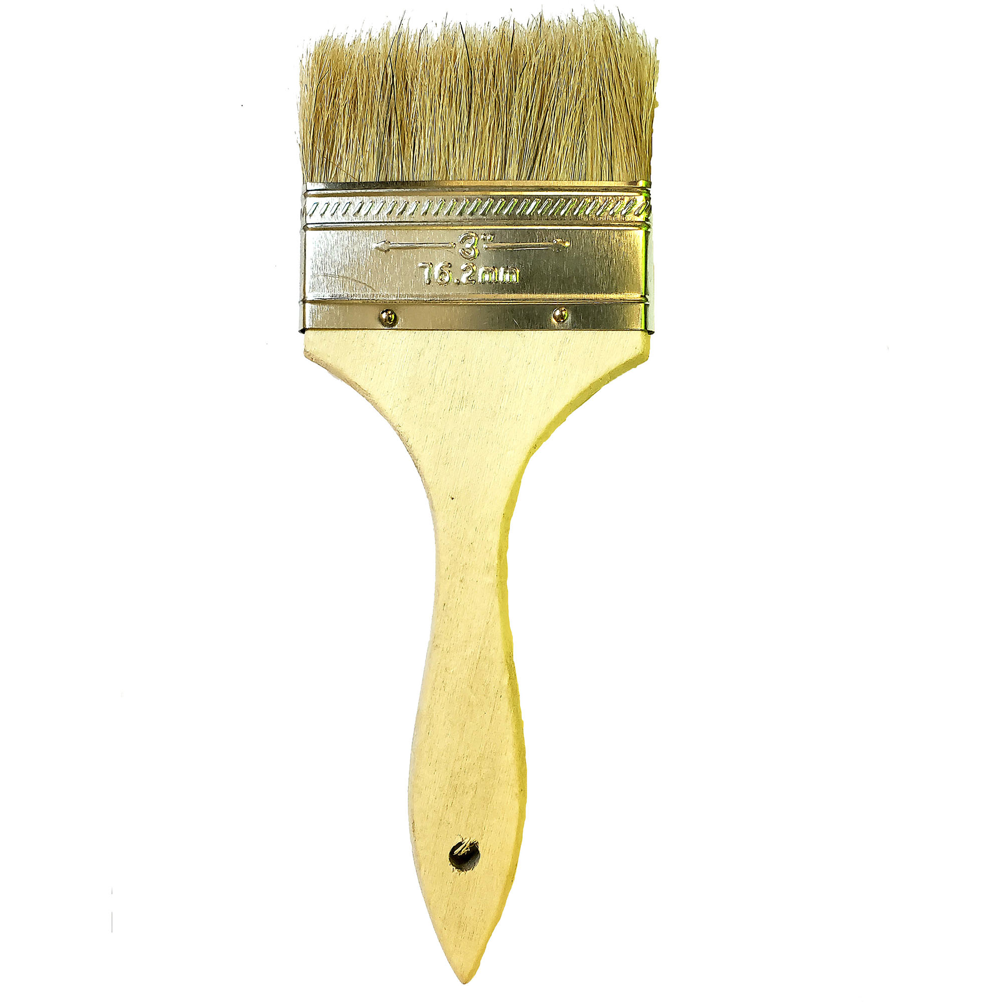 3" CHIP BRUSH, NATURAL BRISTLE, WOOD HANDLE - Valley Industries Corporation