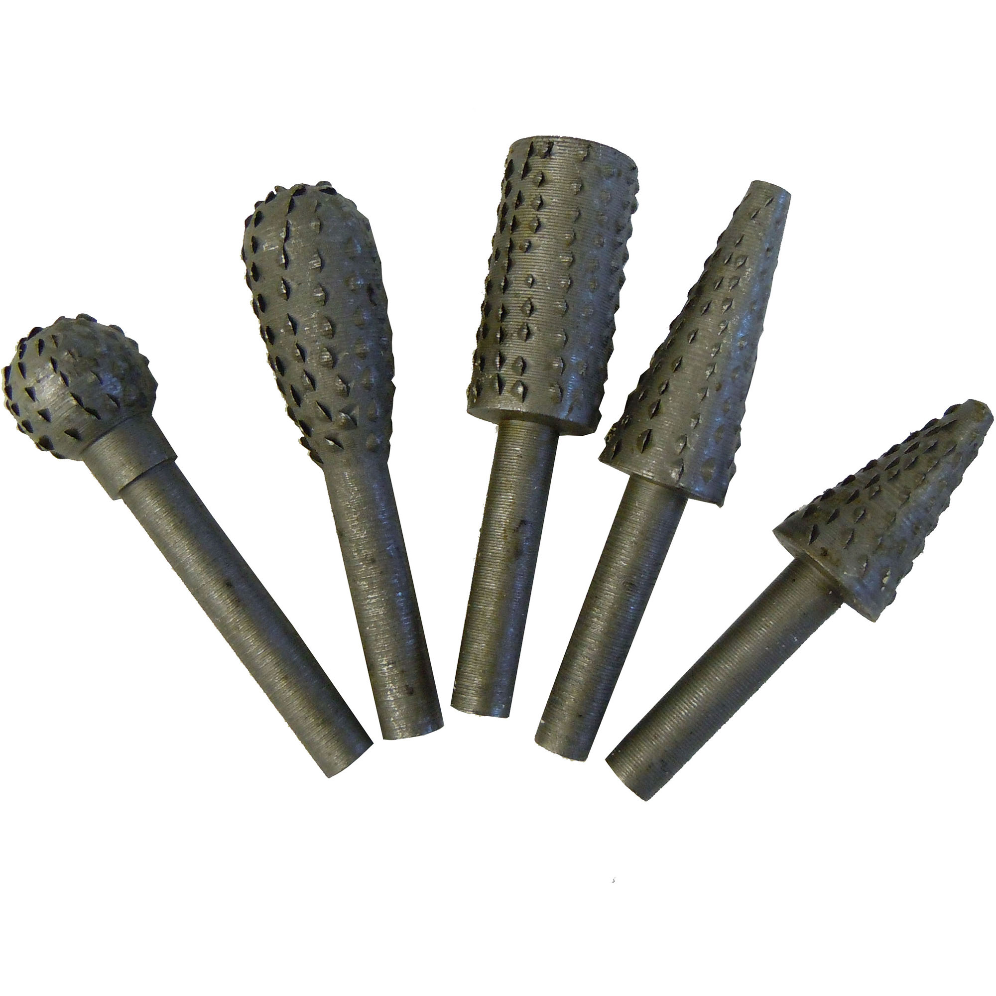 5 PC. ROTARY RASP FILES, 1/4" SHANK - Valley Industries Corporation