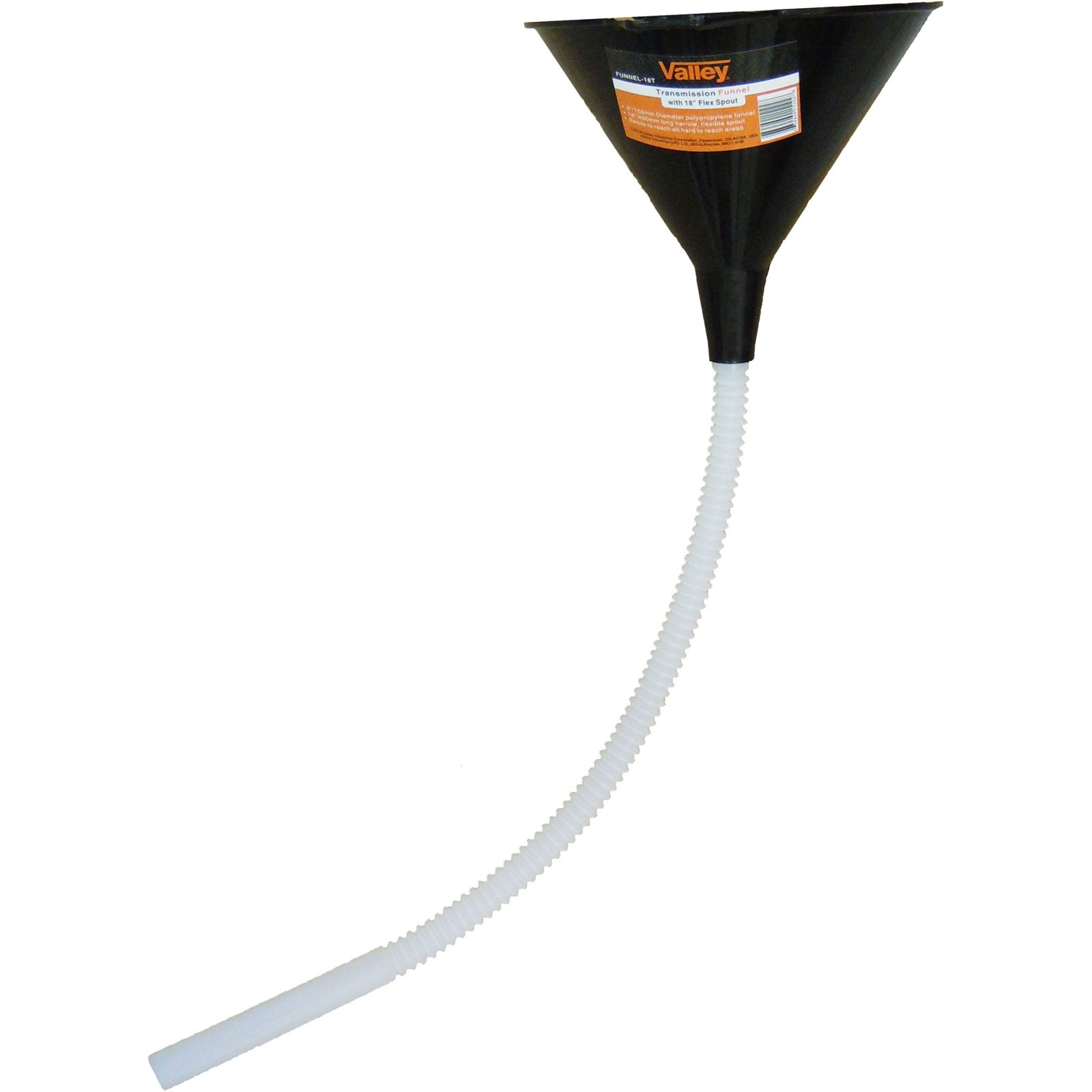 18" POLY FLEX SPOUT TRANSMISSION FUNNEL - Valley Industries Corporation