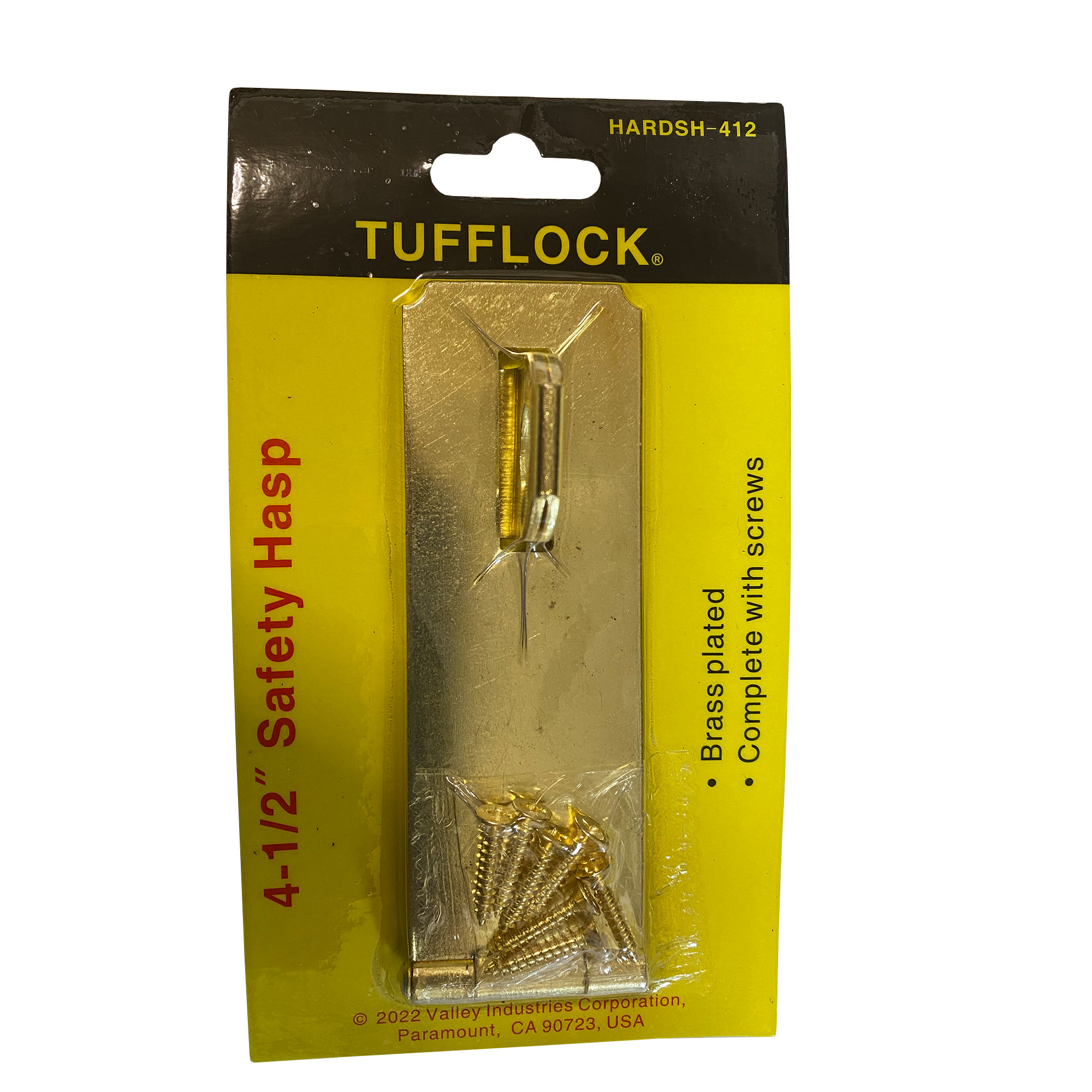 4-1/2" SAFETY HASP, BRASS - Valley Industries Corporation