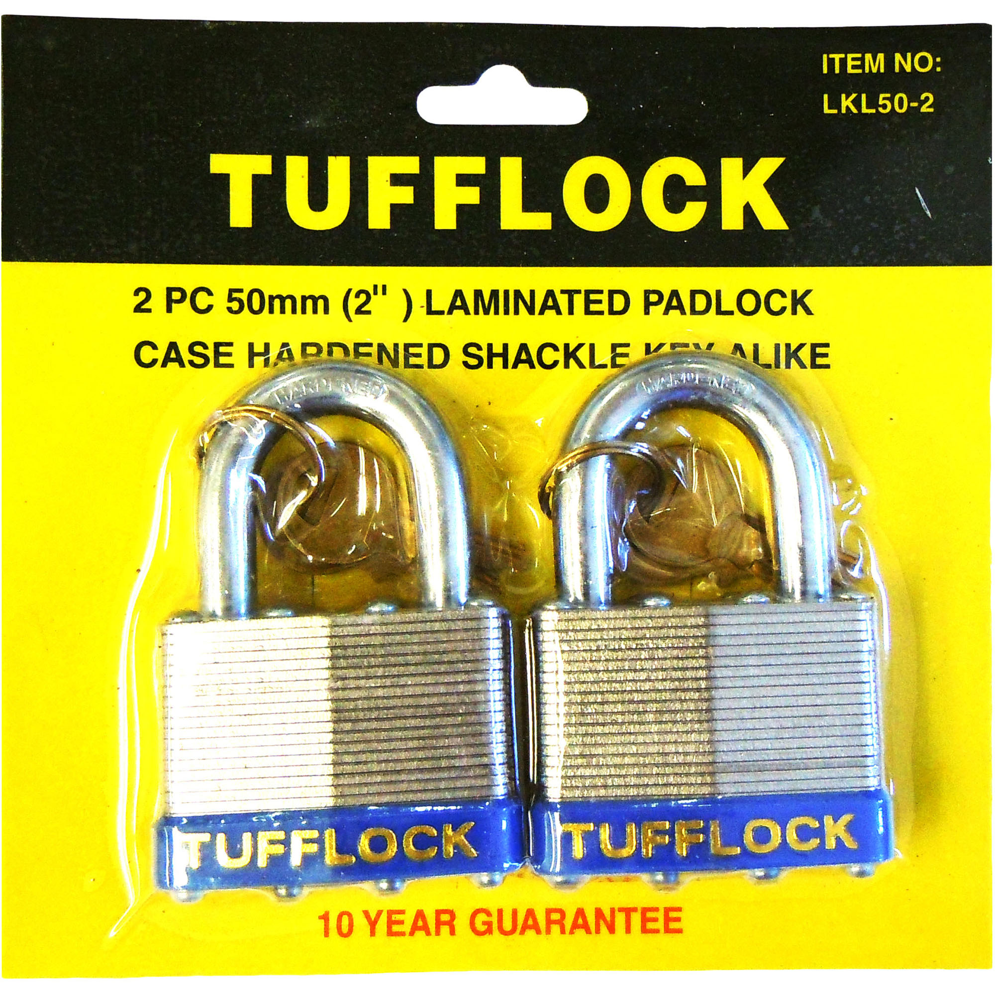 2 PC. 50 MM. LAMINATED LOCK, CARDED, KEYED ALIKE - Valley Industries ...