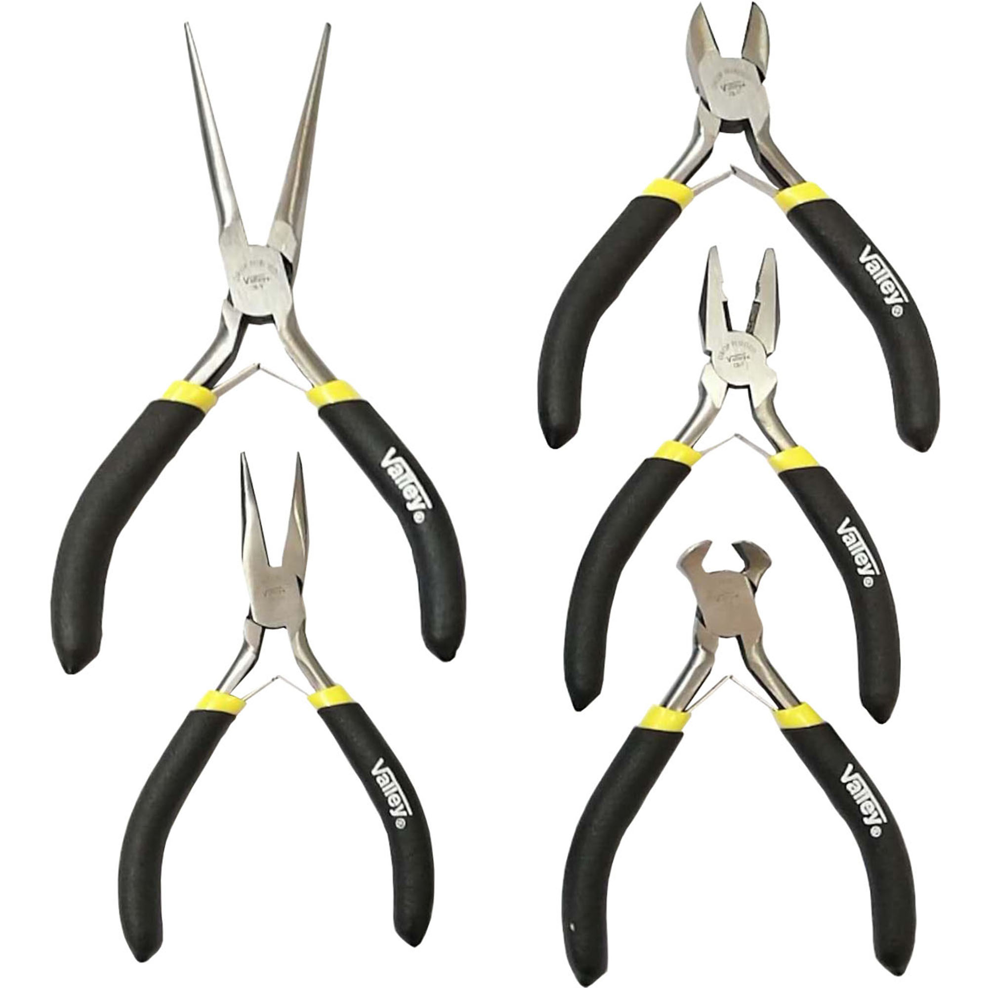 5 PC. 4.5" MINI PLIER SET, DOUBLE BLISTER - Valley Industries Corporation