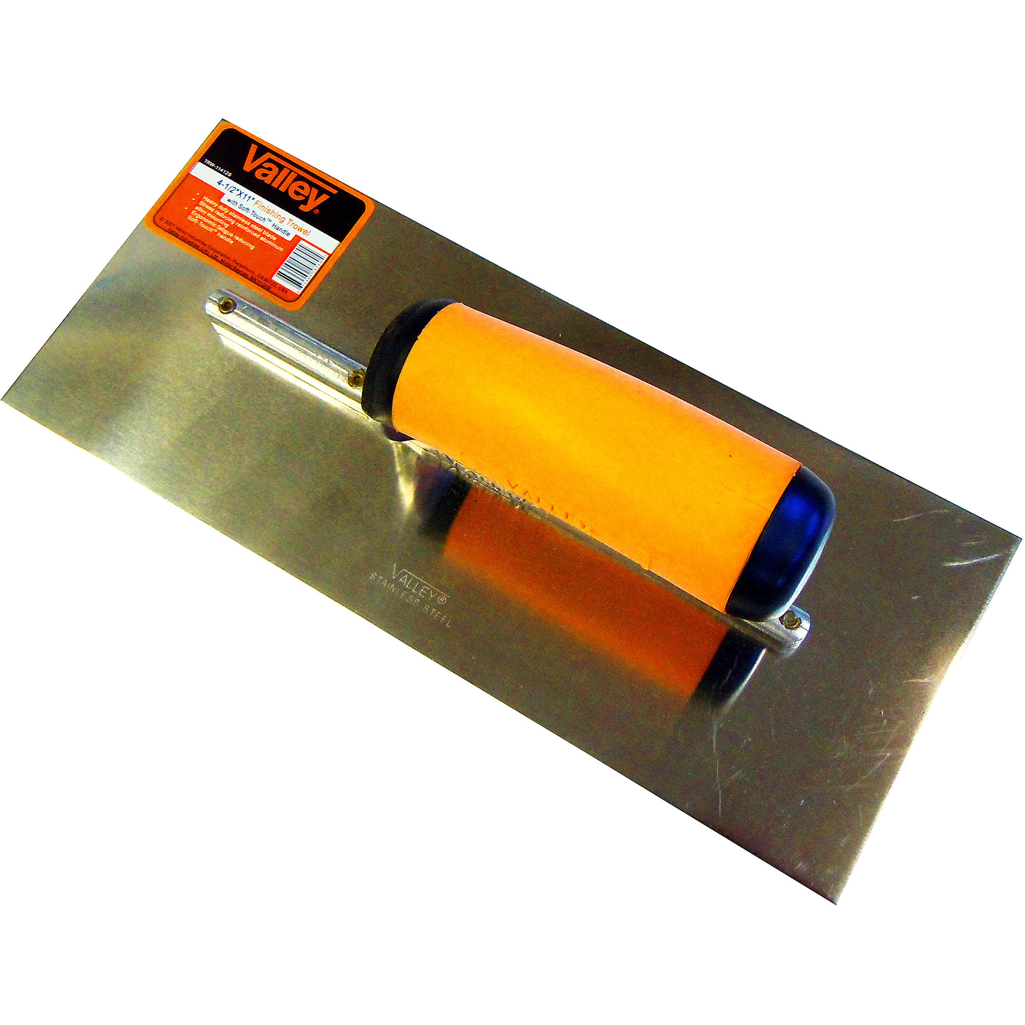 4.5" X 11" FINISH TROWEL, SOFT-TOUCH™ HANDLE - Valley Industries ...