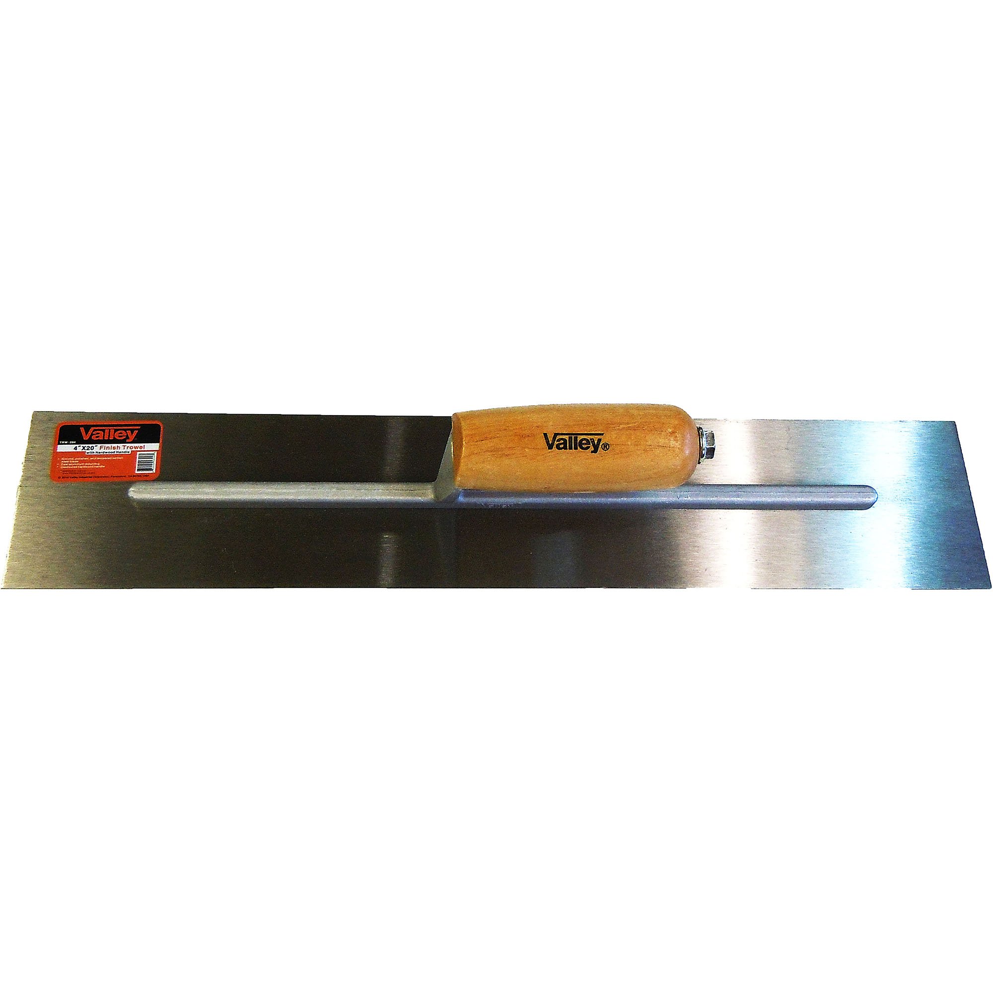 4" X 20" FINISH TROWEL, WOOD HANDLE - Valley Industries Corporation