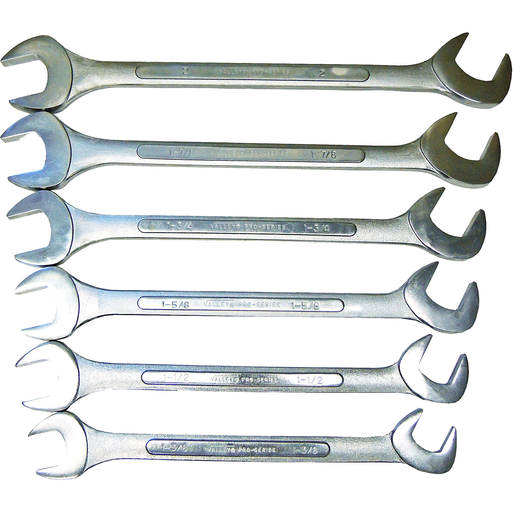 6 PC. ANGLE COMBINATION WRENCH SET, CR-V, RAISED PANEL, 1 3/8" - 2 ...