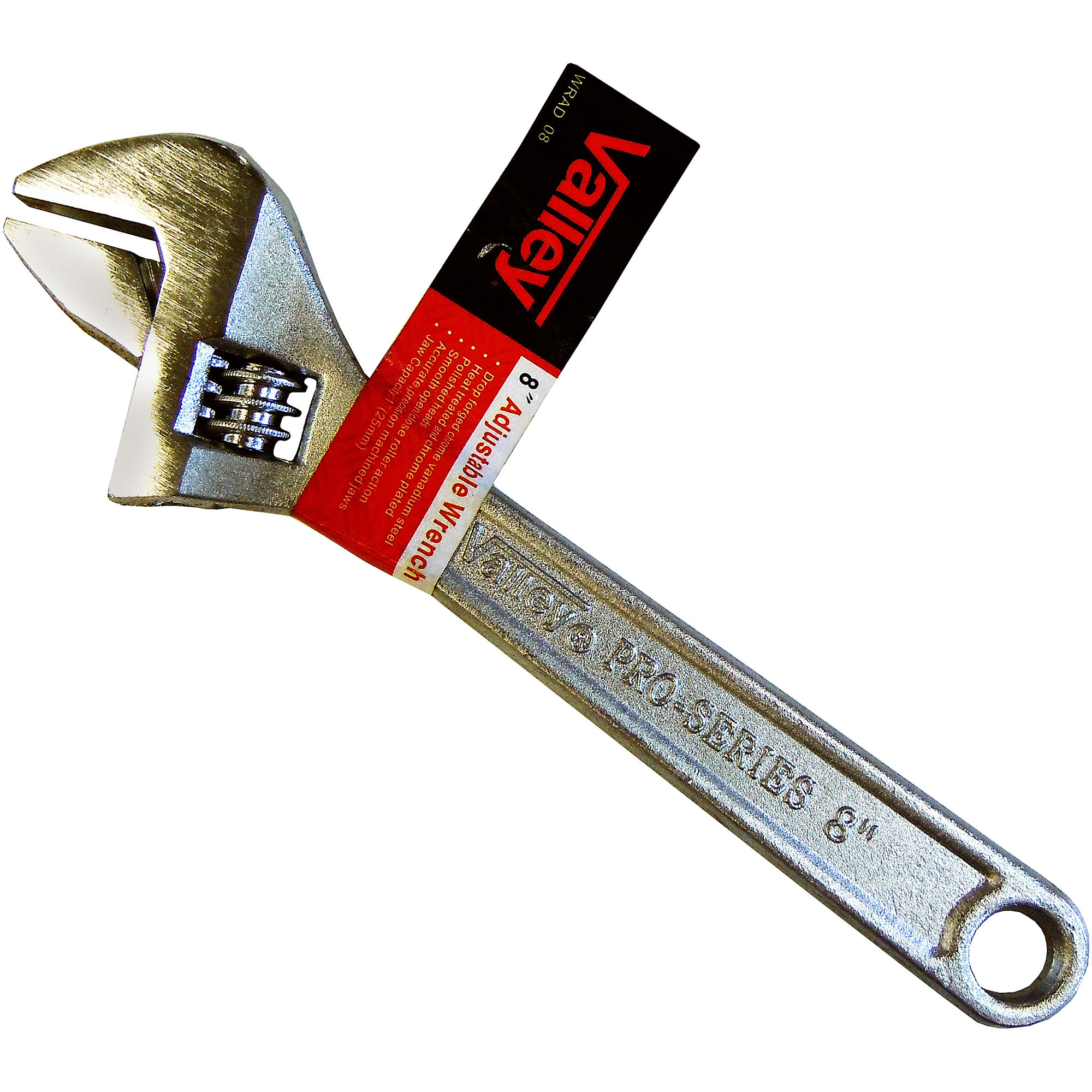 8" ADJUSTABLE WRENCH, CR-V, FORGED - Valley Industries Corporation