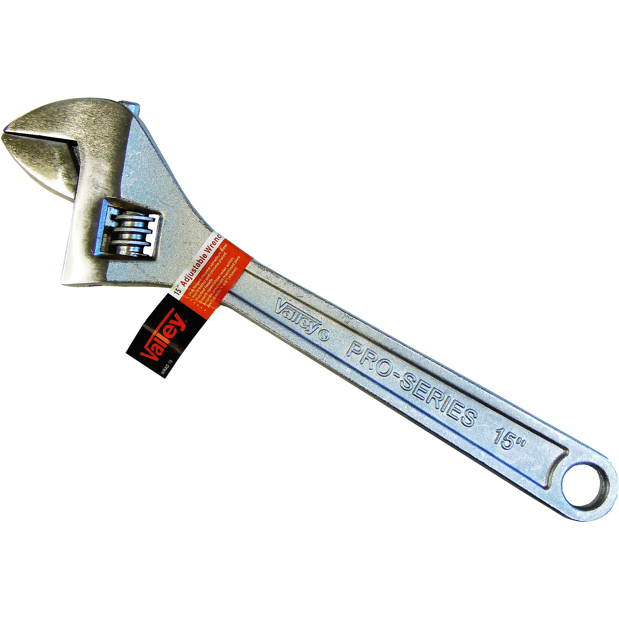 15" ADJUSTABLE WRENCH, CR-V, FORGED - Valley Industries Corporation