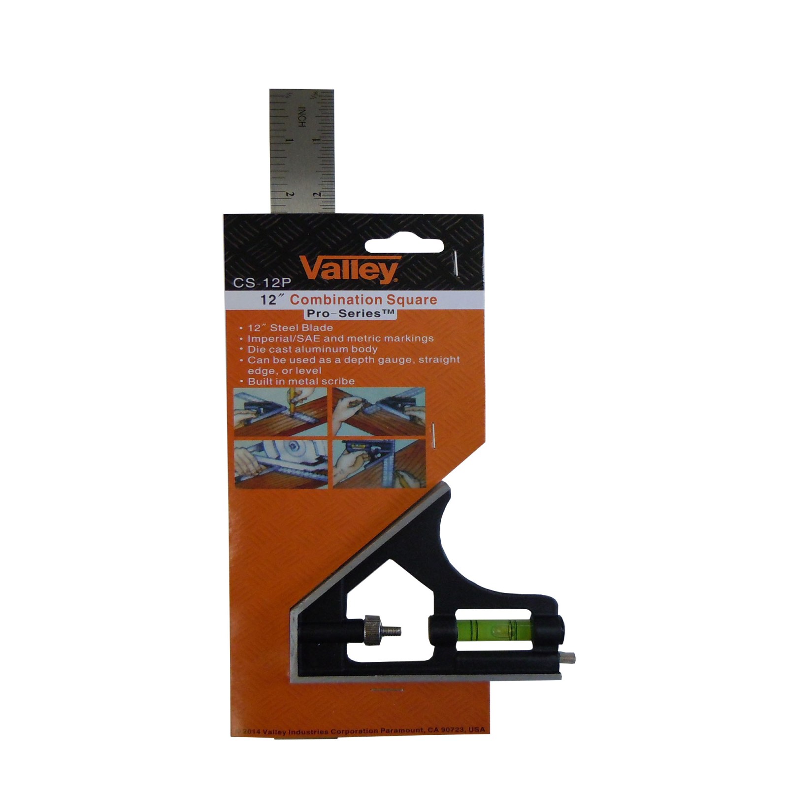 12" COMBINATION SQUARE, CAST IRON HEAD, PRO-SERIES™ - Valley Industries ...