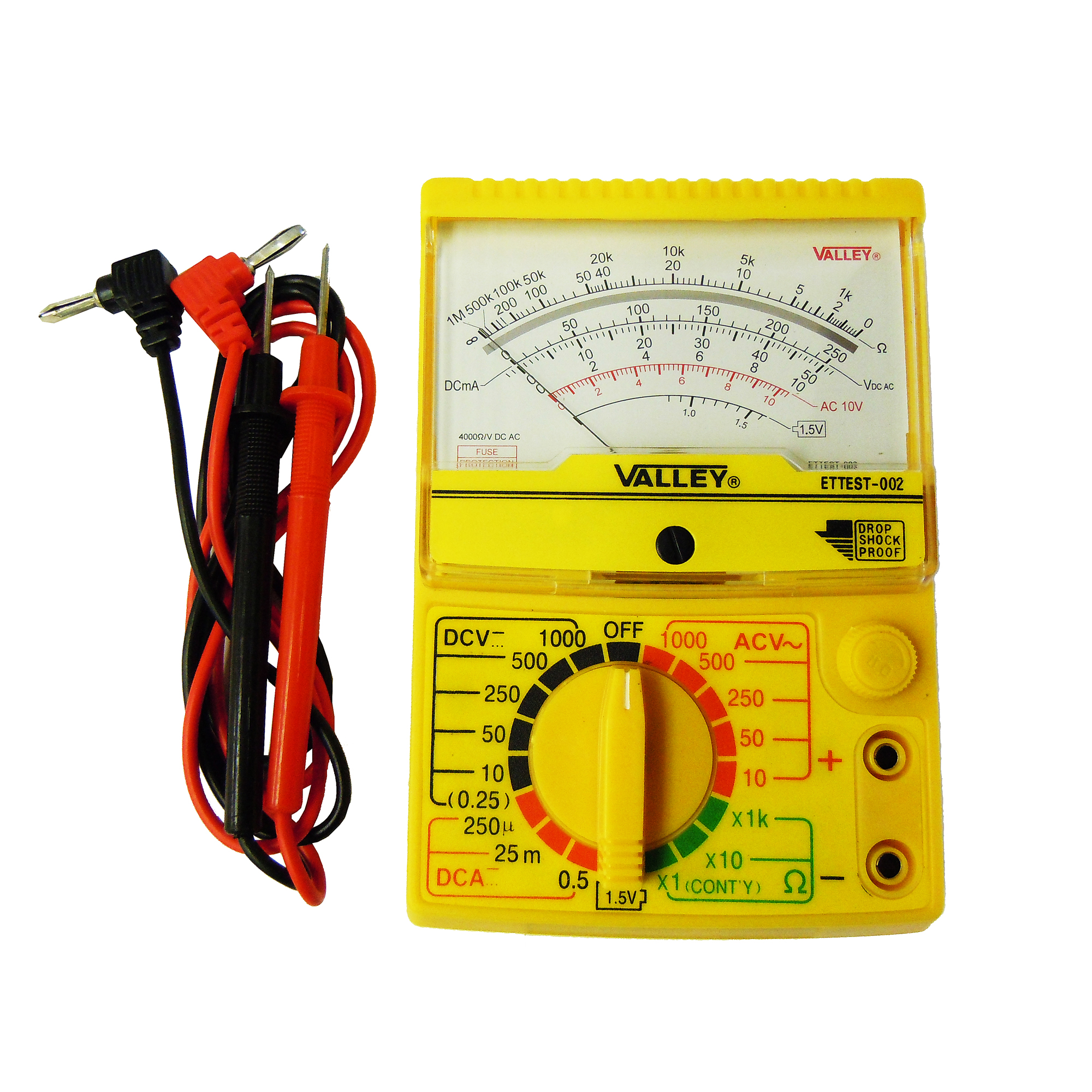 ANALOG MULTI TESTER, 18 RANGE, SHOCKPROOF - Valley Industries Corporation