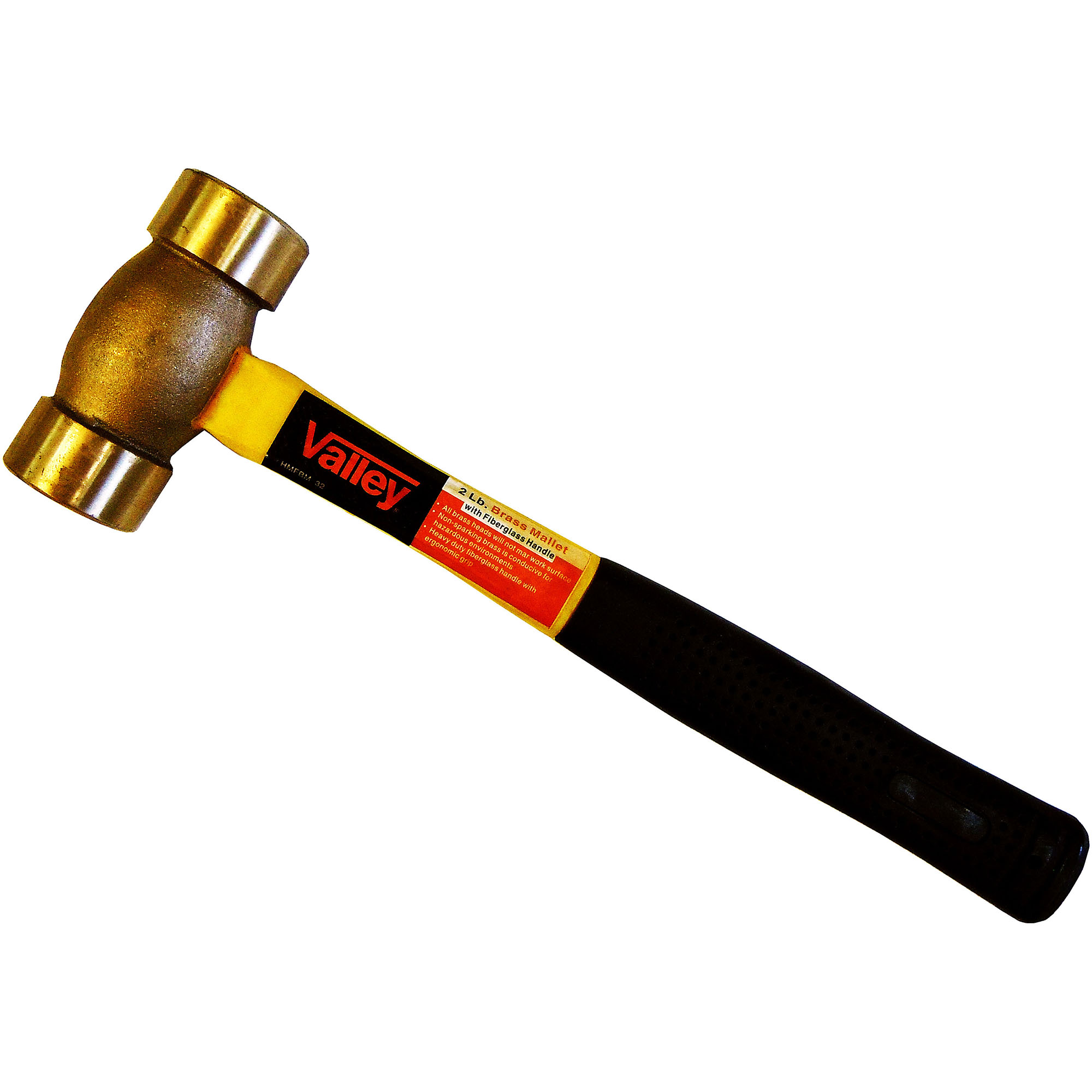 2 LB. BRASS MALLET, FIBERGLASS HANDLE - Valley Industries Corporation