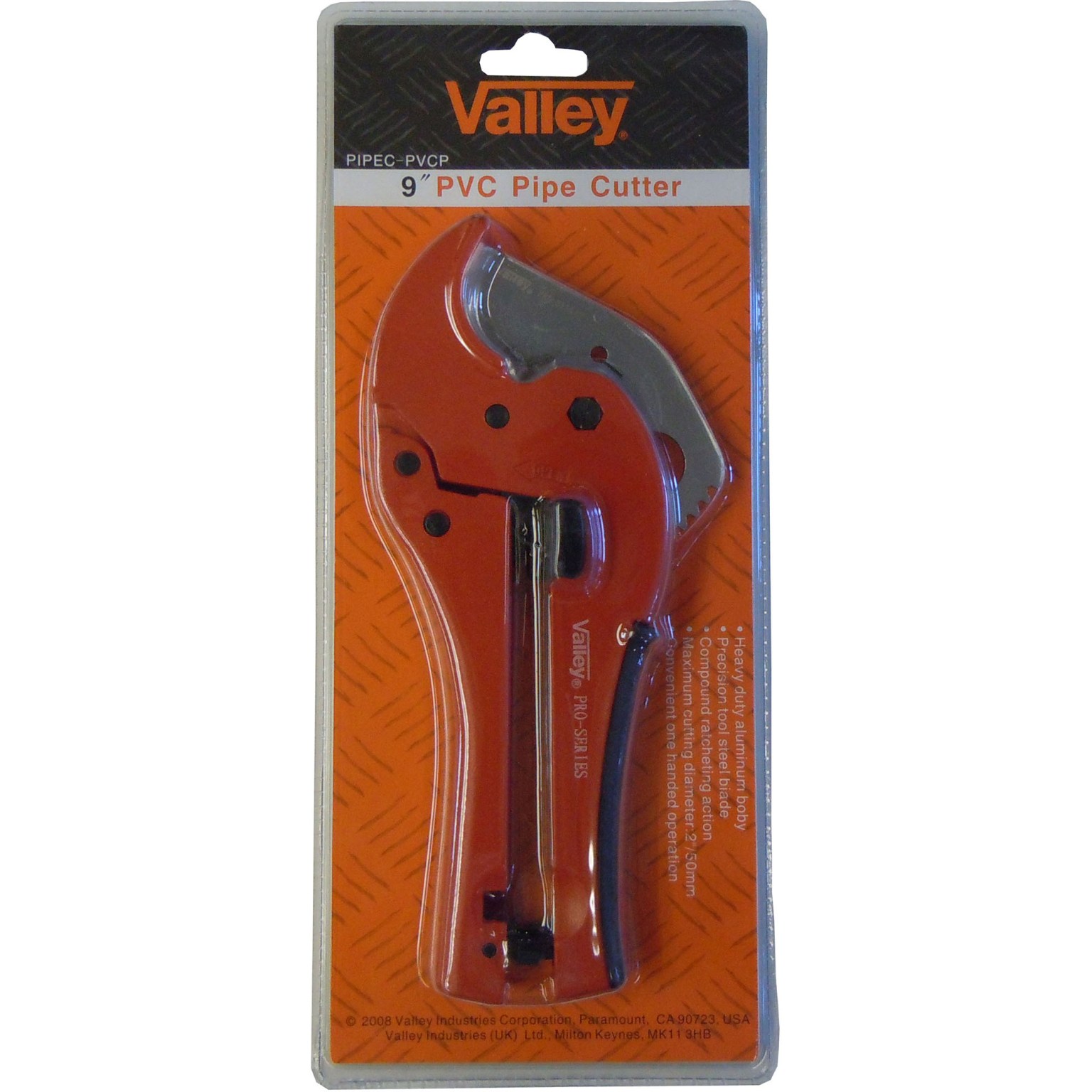 PVC PIPE CUTTER, ALUMINUM BODY, PRO-SERIES™ - Valley Industries Corporation