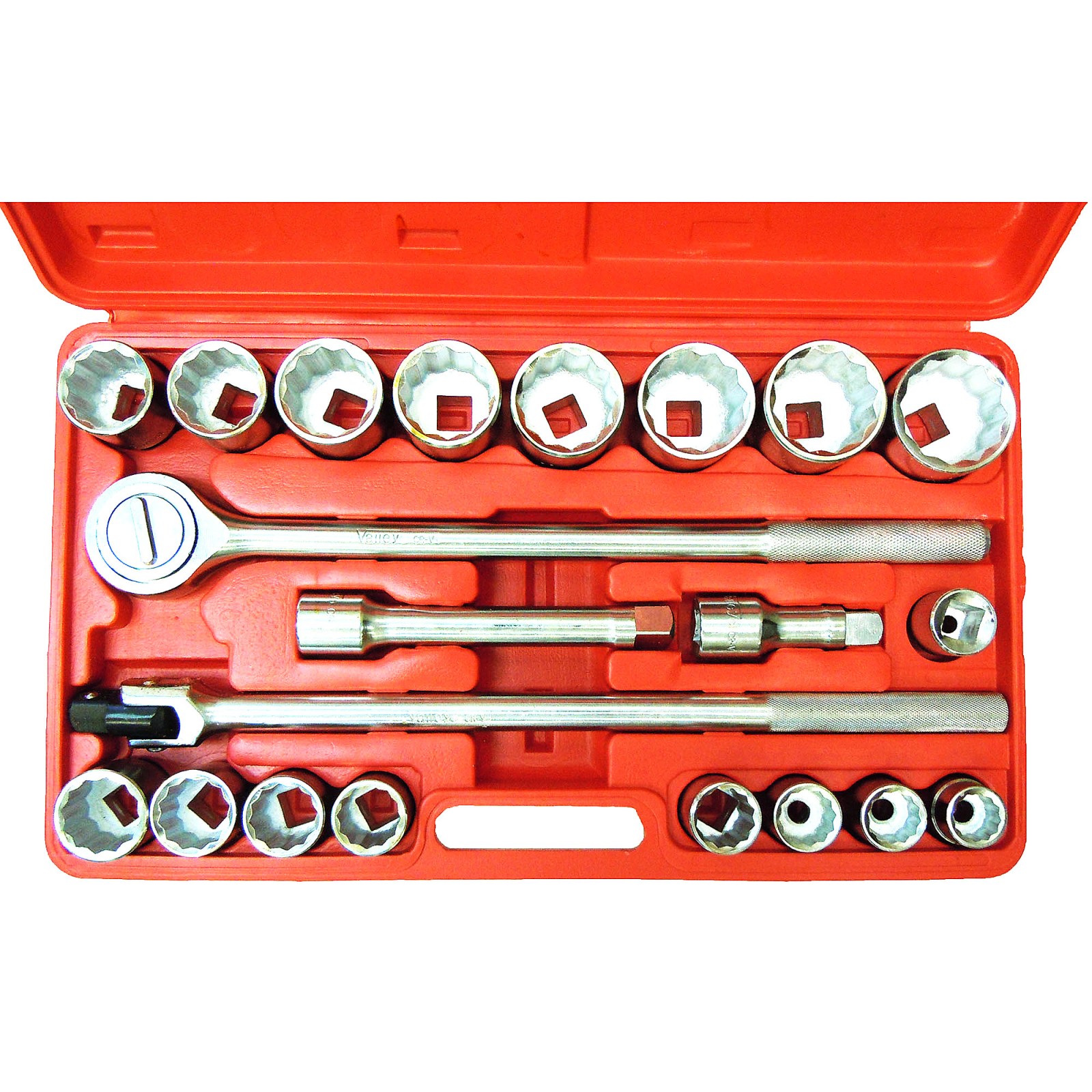 21 PC. 3/4" DR. SOCKET SET, CR-V, BLOW-MOLD CASE (MM) - Valley ...