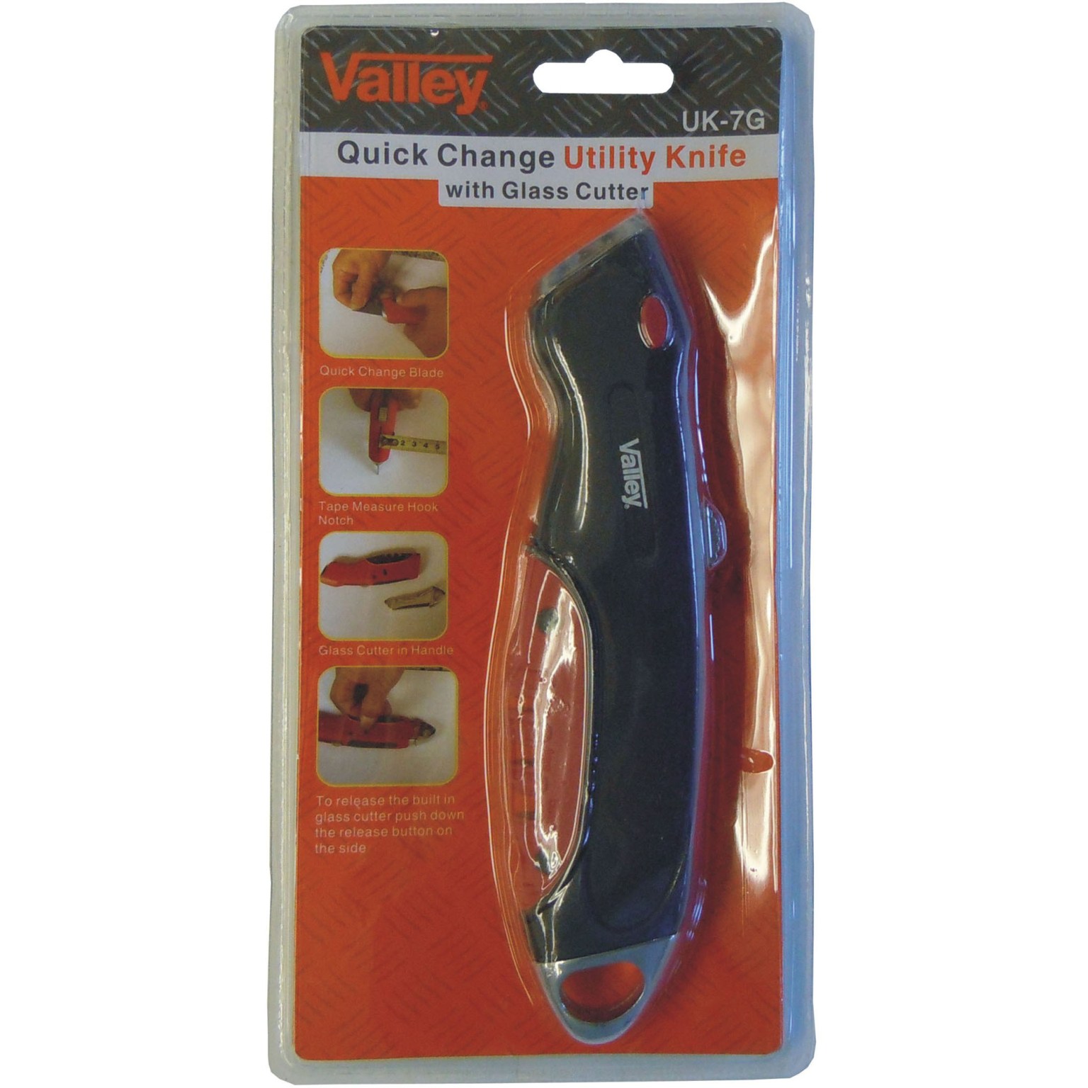 UTILITY KNIFE WITH BUILT-IN GLASS CUTTER - Valley Industries Corporation